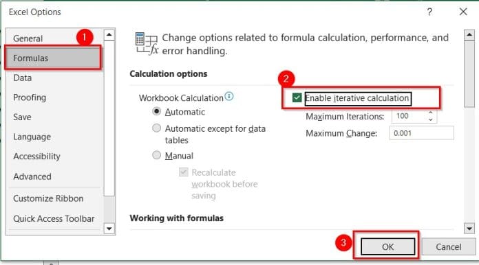 How to Solve the Circular Reference Error in Excel?